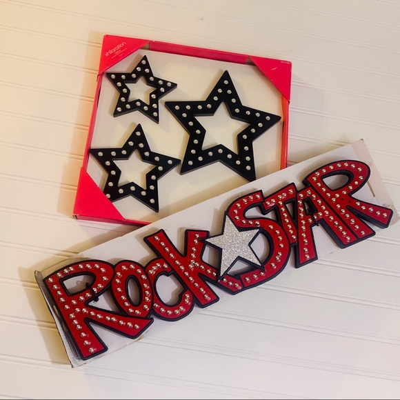 Target | Wall Decor | Kids Rockstar Room Decor Wall Hangings Stars Nwt ...